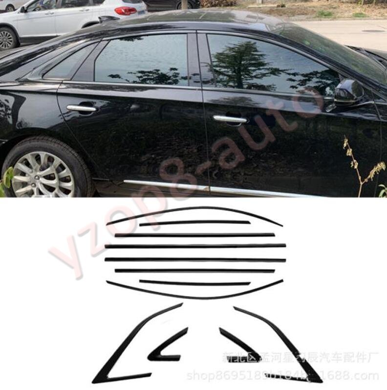 For Cadillac XTS 2013-19 Black Steel Windows Strip Sill Molding Cover ...