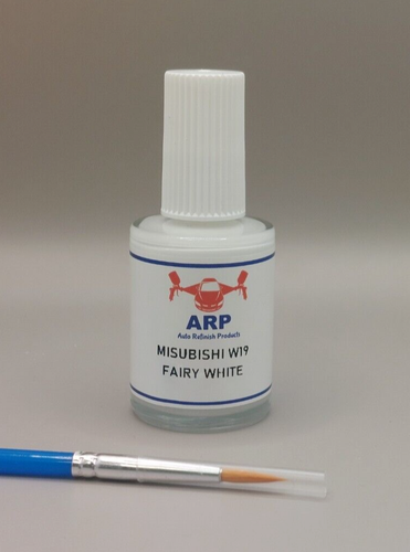 For MITSUBISHI Code W19 FAIRY WHITE Car Touch up Paint + Free Fine Tip ...