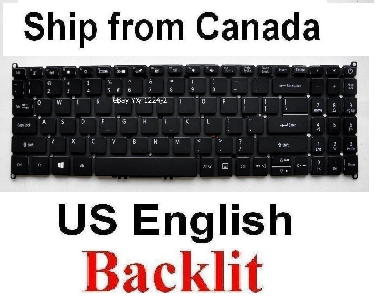 Keyboard for Acer Aspire 5 A515-52G A515-52G-57TT A515-52G-52KN - US ...
