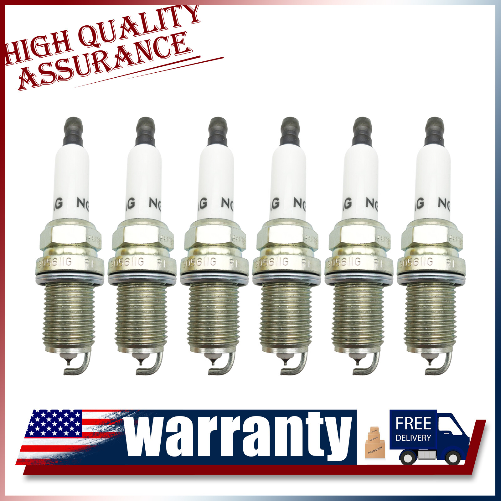 6x Spark Plugs OEM 101905611G Laser Platinum PFR8S8EG For VW Audi A8 Q7 ...