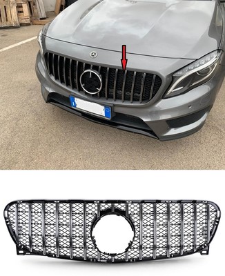 GRIGLIA ANTERIORE PANAMERICA AMG LOOK GT- PROFILI CROMO MERCEDES GLA ...