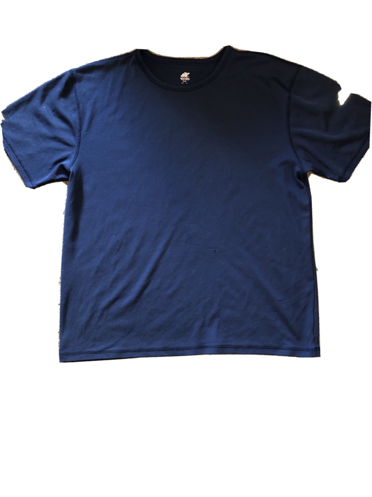 EMS Techwick Short Sleeve Shirt Men Blue Work Out Hike Base Layer Size ...