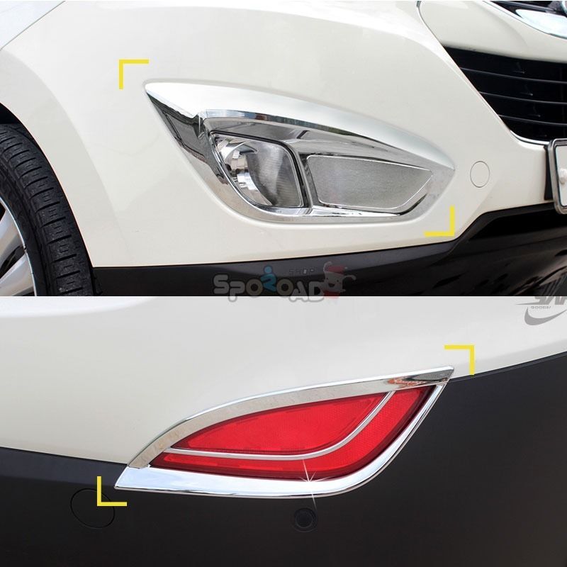 Chrome Fog Lamp Cover molding Trim for Hyundai 2010-2013 ix35 / Tucson ...