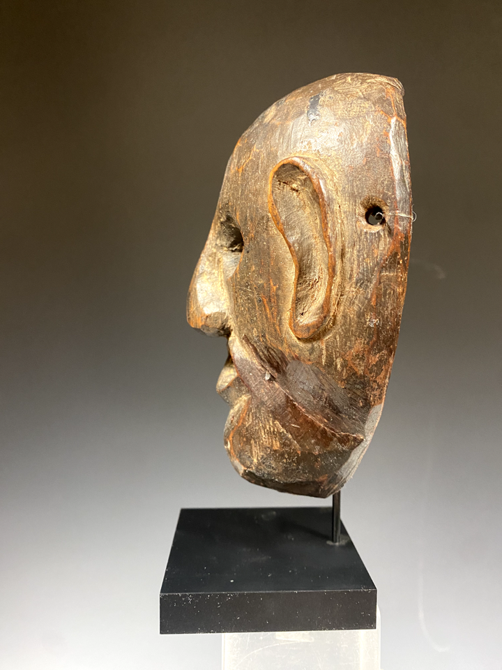 Himalayan wood carved tribal shaman's mask circa mid-20th century | eBay