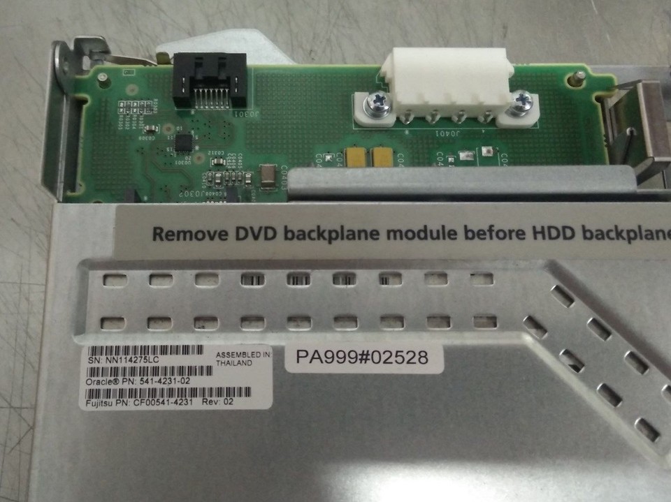 SUN / Oracle M4000 SATA DVD Backplane 541-4231-02 Board with DVD | eBay