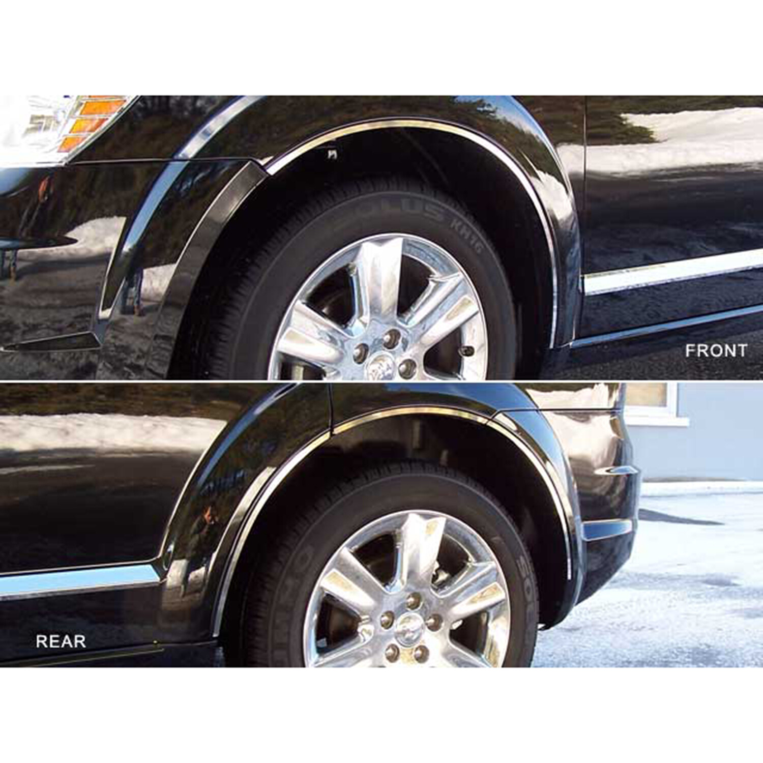 Stainless Steel Wheel Well Trim 8Pc Fits 2009-2020 Dodge Journey | eBay