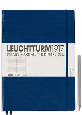 Leuchtturm1917 Slim Master (A4+) Notebook - Navy Blue Ruled | eBay