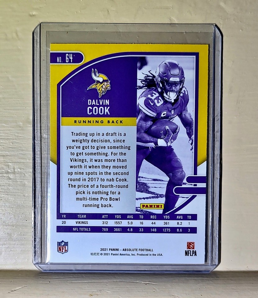 Dalvin Cook 2021 Panini NFL Absolute Football #64 Card Vikings | eBay