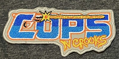 COPS N’ CROOKS embroidered Logo patch and figure action appliqué sew ...