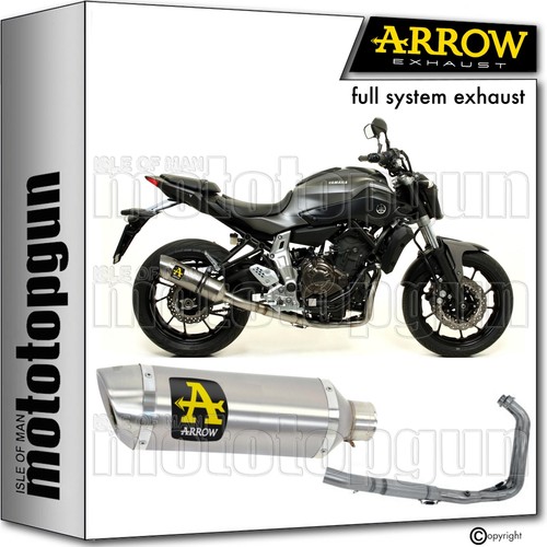 ARROW FULL SYSTEM EXHAUST CI HIGH THUNDER ALUMINIUM YAMAHA MT07 MT-07 ...