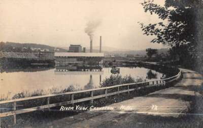 Groveton New Hampshire River View Covered Bridge Real Photo Postcard ...