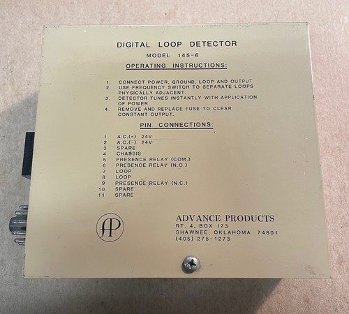 Advance Products Digital Loop Detector Model 145-6 | eBay
