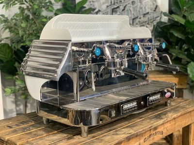 ELEKTRA BARLUME 2 GROUP WHITE ESPRESSO COFFEE MACHINE COMMERCIAL CAFE ...