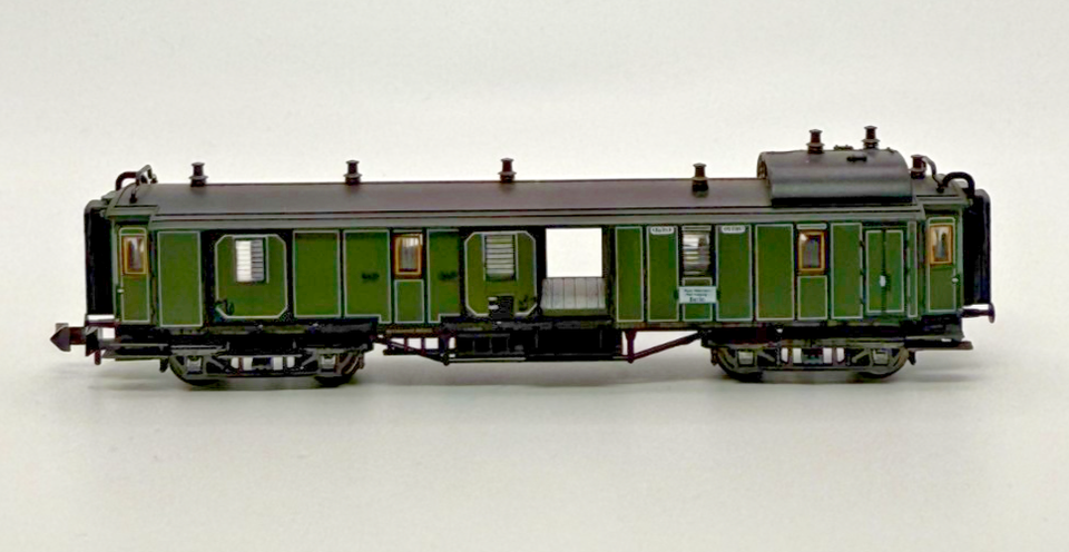 N Scale Minitrix 13186 Green Baggage Car Original Box | eBay