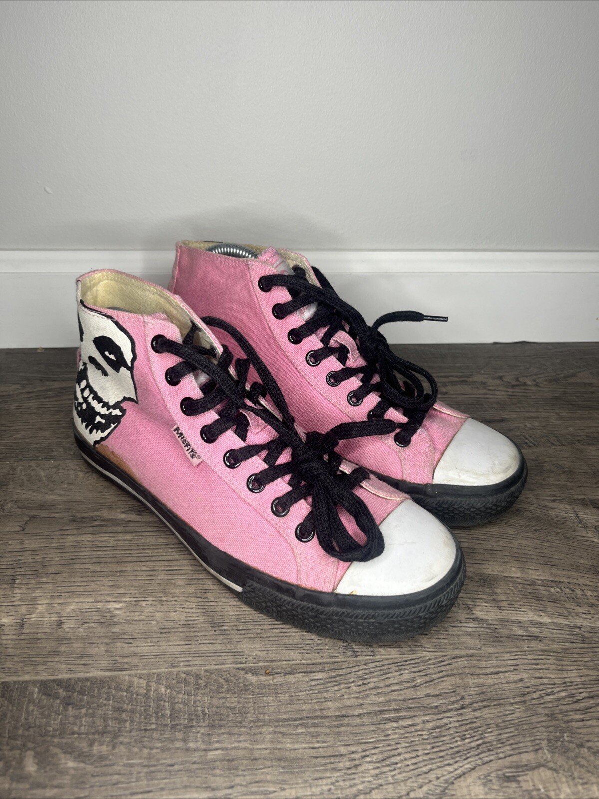 MISFITS Vision Street Wear Draven Canvas hi top Retro PINK Size mens US ...