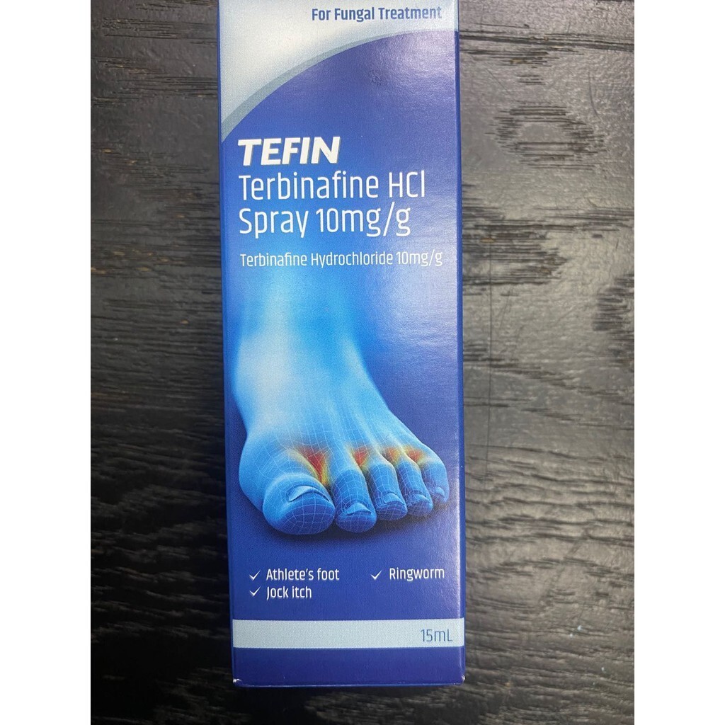NEW 2x 15ml Tefin Terbinafine HCI Spray 10mg/g Fungal Treatment FREE ...