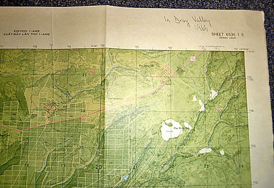 6536 i S - US Army - 1966 MAP - Ia Drang Valley - Hwy 19 - Vietnam War ...