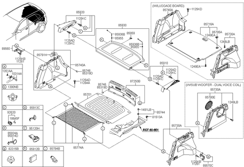 Trim Assy-Rr Transverse 85770G3000TRY for Hyundai for sale online | eBay