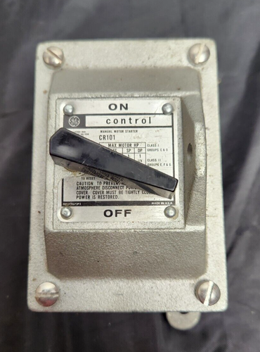 General Electric GE CR101 H70011 Manual Starter HAZARDOUS CONDITION NOS ...