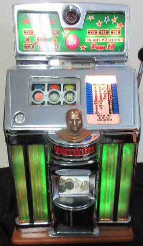 Jennings 25c Green Lite Up Tic-Tac-Toe Slot Machine, Circa 1940's | eBay