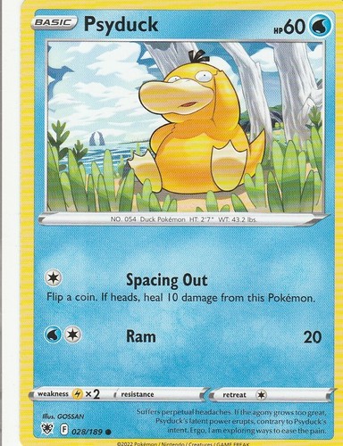 Pokémon Tcg Psyduck 028 189 Pokemon Astral Radiance Nm M Ebay