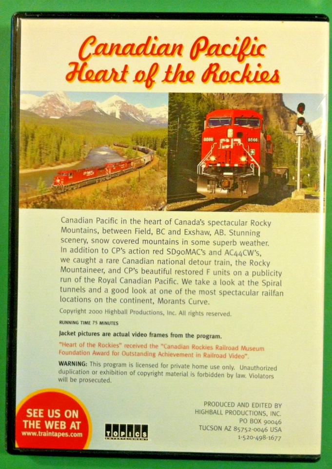 Used 🔥TRAIN RAILROAD🔥 DVDs Canada Rockies South Germany Australia Rail ...