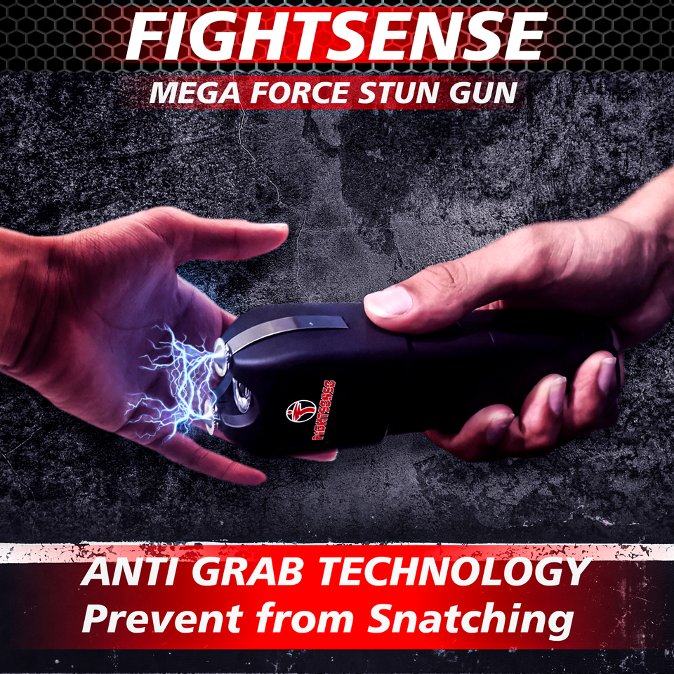 FIGHTSENSE HEAVY DUTY STUN GUN WITH LED FLASHLIGHT FOR WOMEN SELF ...