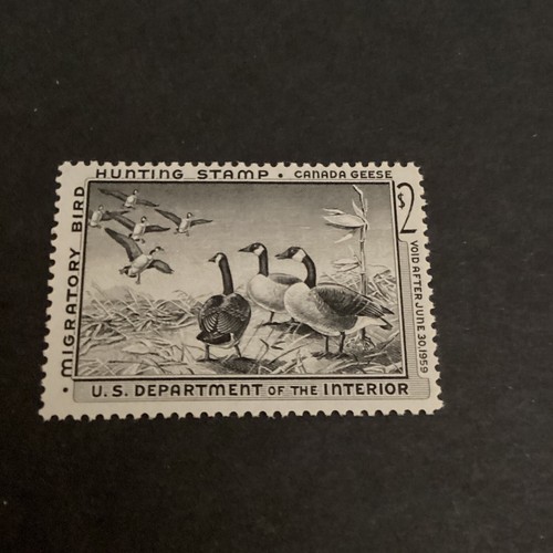 Scott#RW25 Canada Geese-Federal Duck Stamp-1958-59-MNHOG-US | eBay