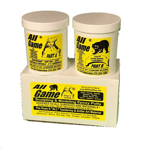 ALL GAME - ORIGINAL TAXIDERMY Epoxy Putty 3 LB KIT DEER FISH ANTLERS ...
