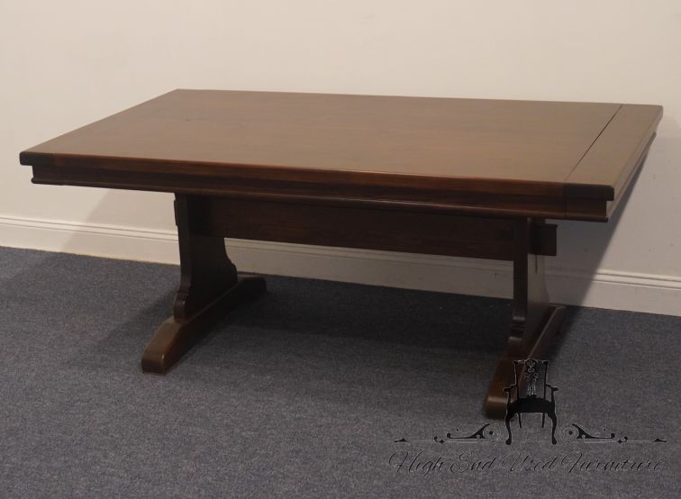 KLING COLONIAL Solid Pine Rustic Americana 70" Trestle Dining Table | eBay