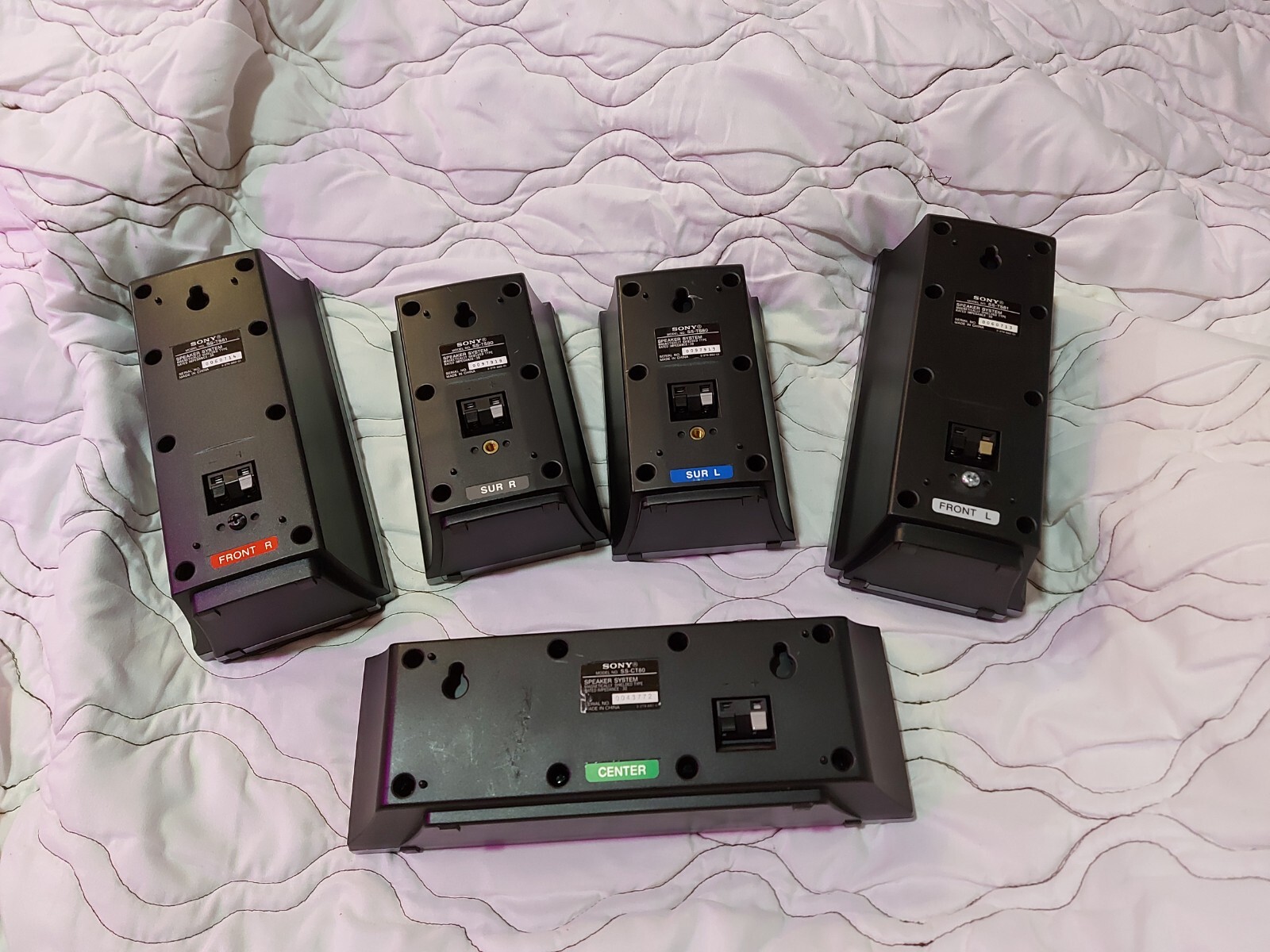 Sony SS-TS80 SS-TS81 SS-CT80 Home Theater Surround Sound 5 Speaker ...