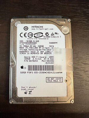 Hitachi 320GB 2.5" 5400 RPM Sata Laptop HDD | eBay