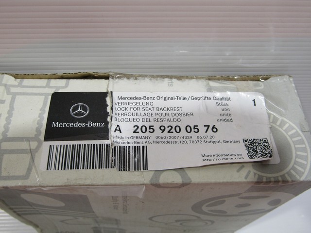 MERCEDES-BENZ W205 S213 X253 SEAT BACKREST LOCK REAR LEFT A2059200576 ...