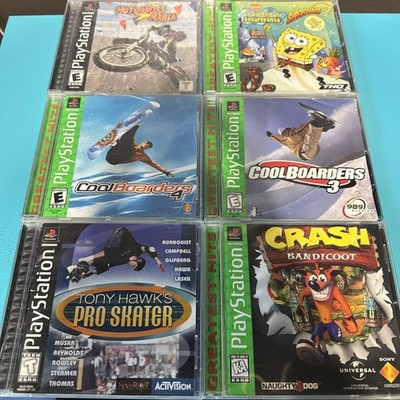 PlayStation 1 Game Lot Crash Bandicoot Tony Hawk Cool Boarders ...