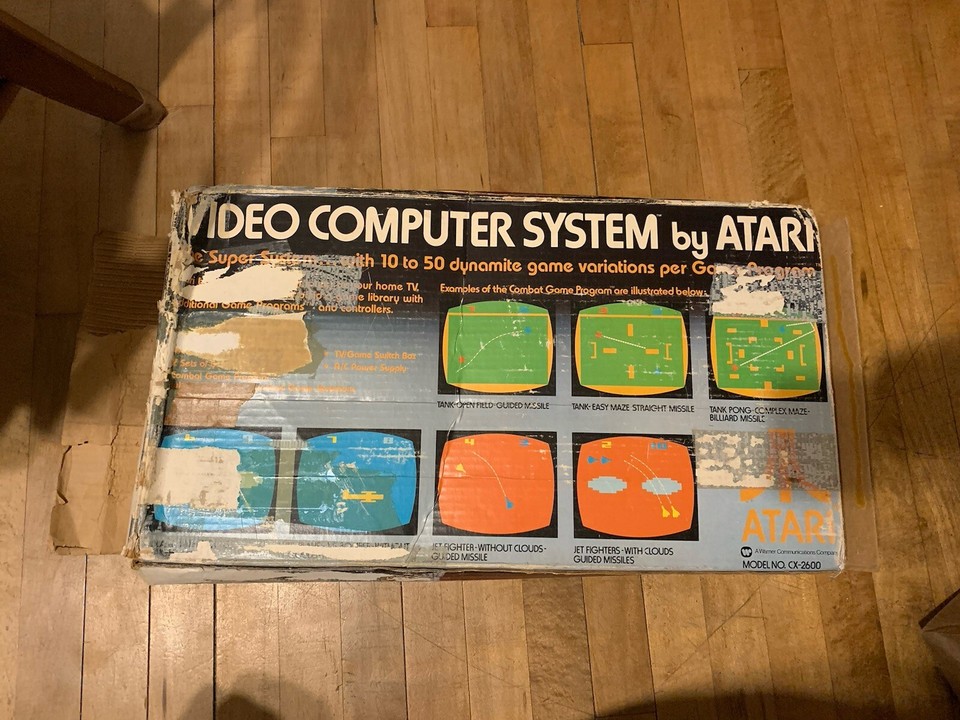 1977 Atari 2600 Console Heavy Sixer Box Only Chess Piece Sunnyvale ...