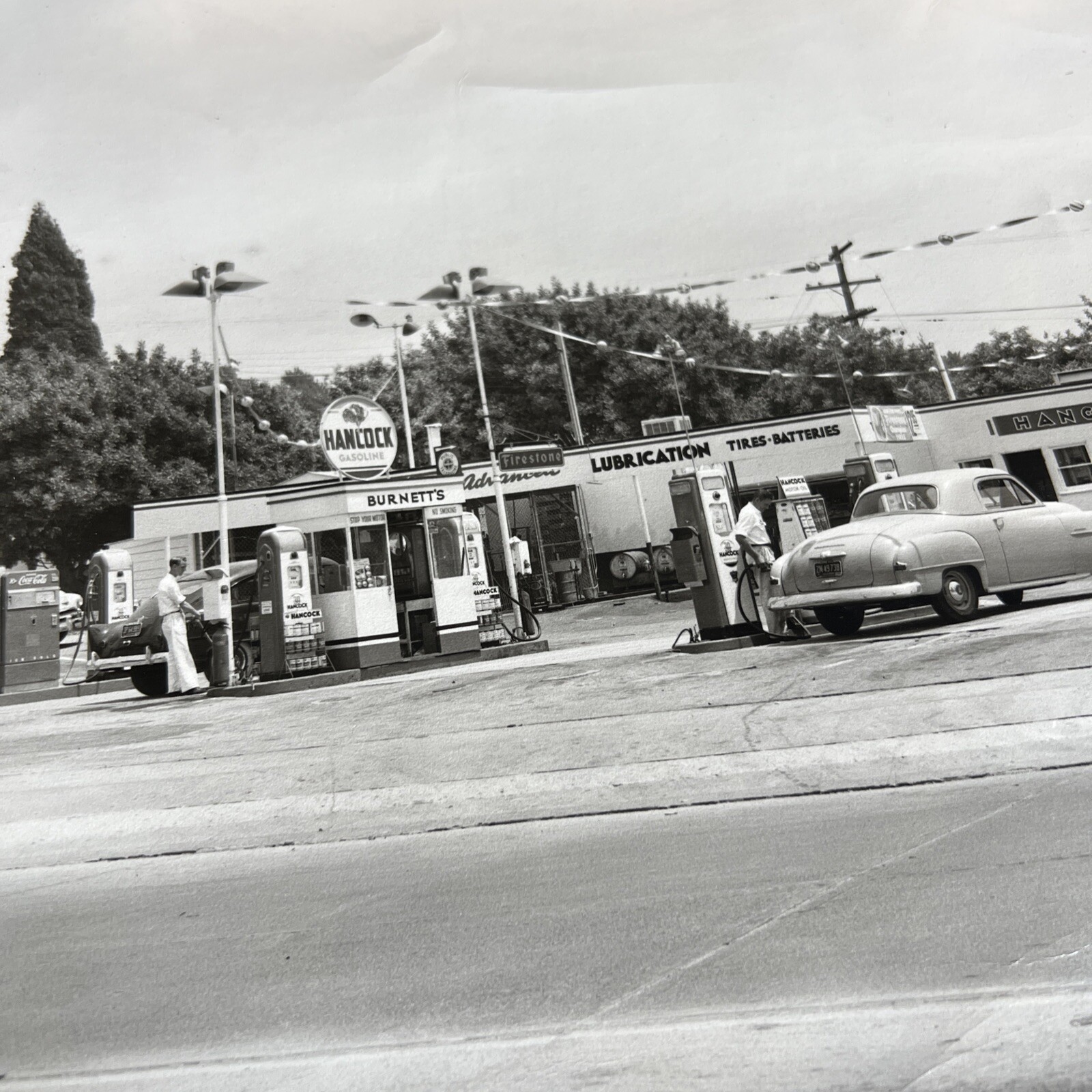 ORIGINAL 1950s Hancock OIL CO. GAS SERVICE STATION PHOTOGRAPH Los ...