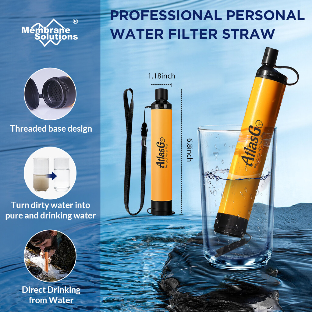 3x Water Filter Straws Camping Water Purification Portable Water Filter ...