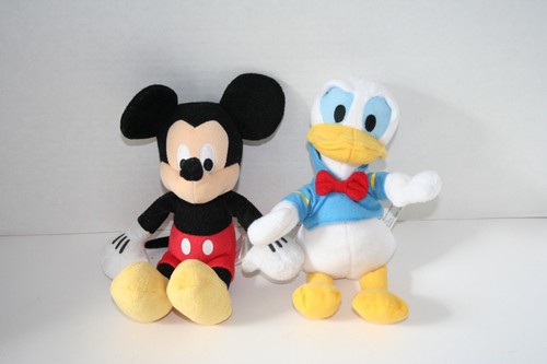 2 JUST PLAY 9" DISNEY'S MICKEY MOUSE& DONALD DUCK BEAN BAG PLUSH ...