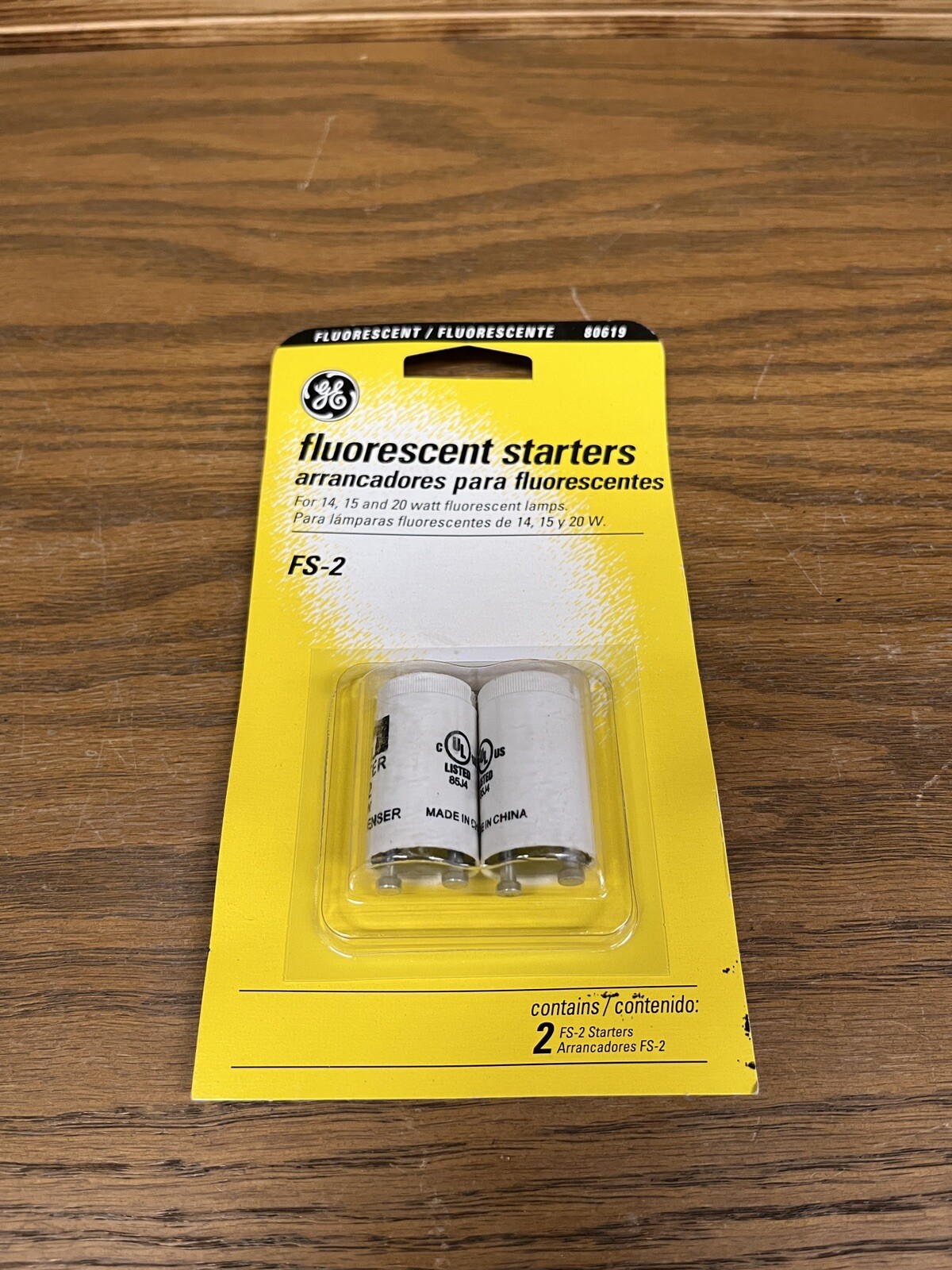 2 GE Fs-2 Fluorescent Light Starters for 14 15 20 Watt Lamps Fs2 for ...