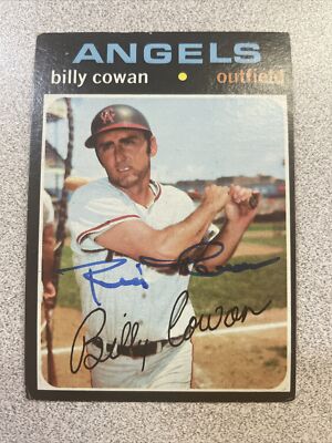 Billy Cowan Autographed 1971 Topps Card #614 California Angels A-281 | eBay