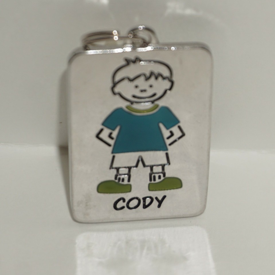 Kids Name Tag Ganz Charms ID Zipper Pulls Silver Key Ring Boys Girls ...