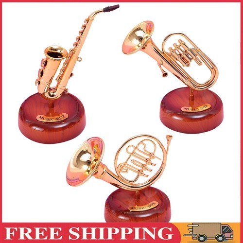 Mini Musical Instrument Ornaments with Rotating Musical Base Gift for ...