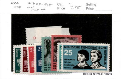 Germany - DDR, Postage Stamp, #408-415 Mint NH, 1958 Train, Airplane ...