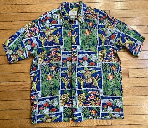 Stunning Reyn Spooner Miley Collection Aloha Shirt, Vibrant Under the ...