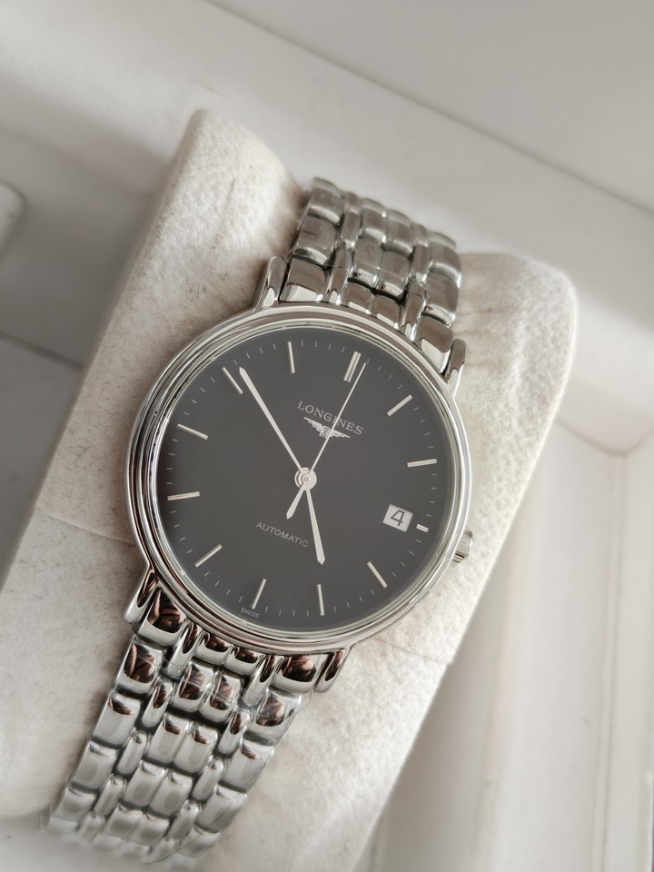 Preowned Longines Presence Black Dial L619.2 Men's Watch Automatic 34mm ...