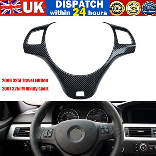 Carbon Fiber Steering Wheel Trim Cover Frame For BMW M 3 E90 E91 E92 ...