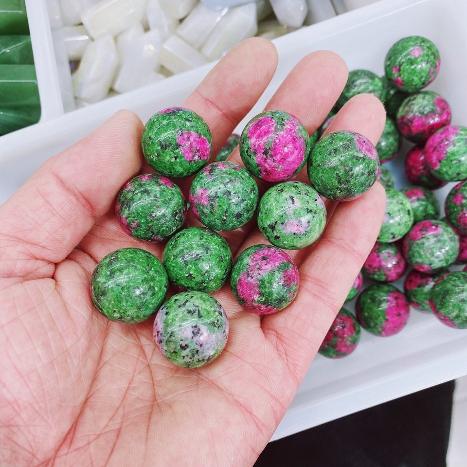 10Pcs Natural Ruby Reiki Gemstone Sphere Crystal Quartz Healing ...