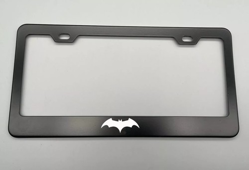 Batman Logo BLACK Stainless Steel License Plate Frame laser engraved | eBay