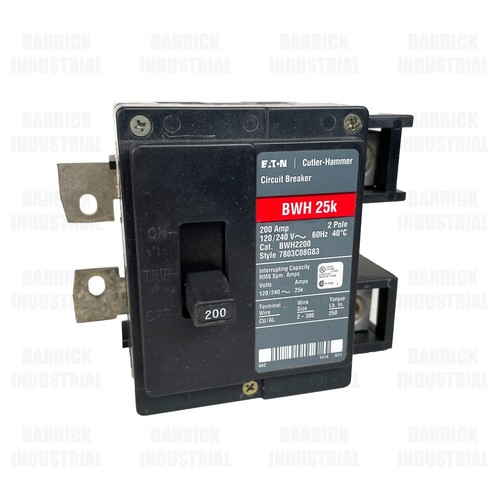BWH2200 Eaton Cutler Hammer Circuit Breaker 200 Amp 200A 2 Pole 120 ...