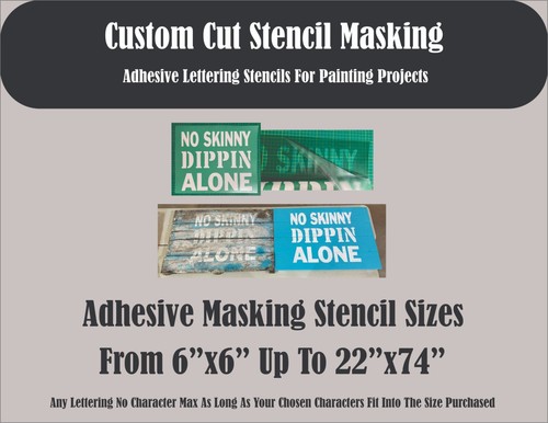 Custom Lettering Stencil Adhesive Vinyl For Painting Projects/Hobby One ...